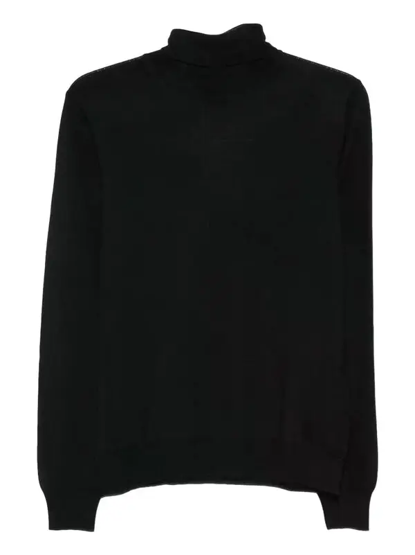 Tagliatore Wool Turtleneck Sweater - Black