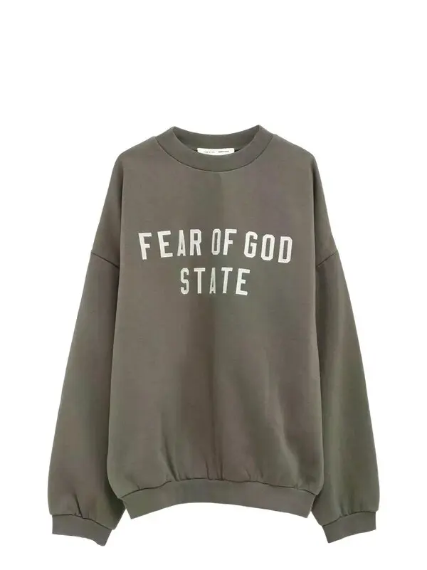 Fear Of God Embroidered-logo Sweatshirt - Green