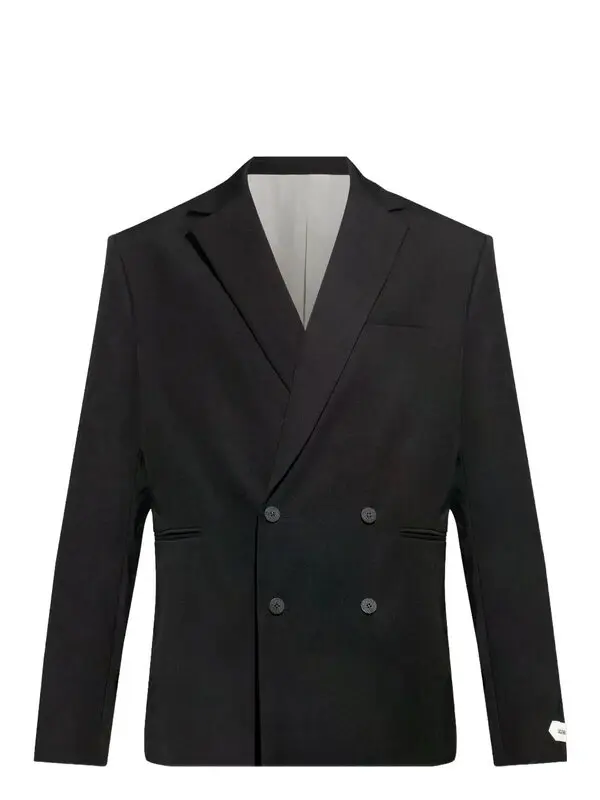 Jacquemus Fernando Double-breasted Padded-shoulder Blazer - Black