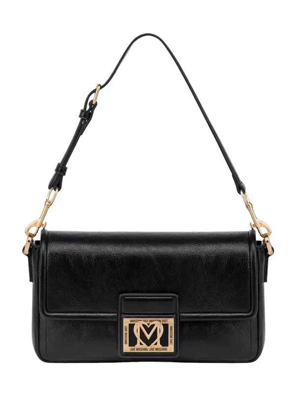 Moschino Logo-plaque Shoulder Bag - Black