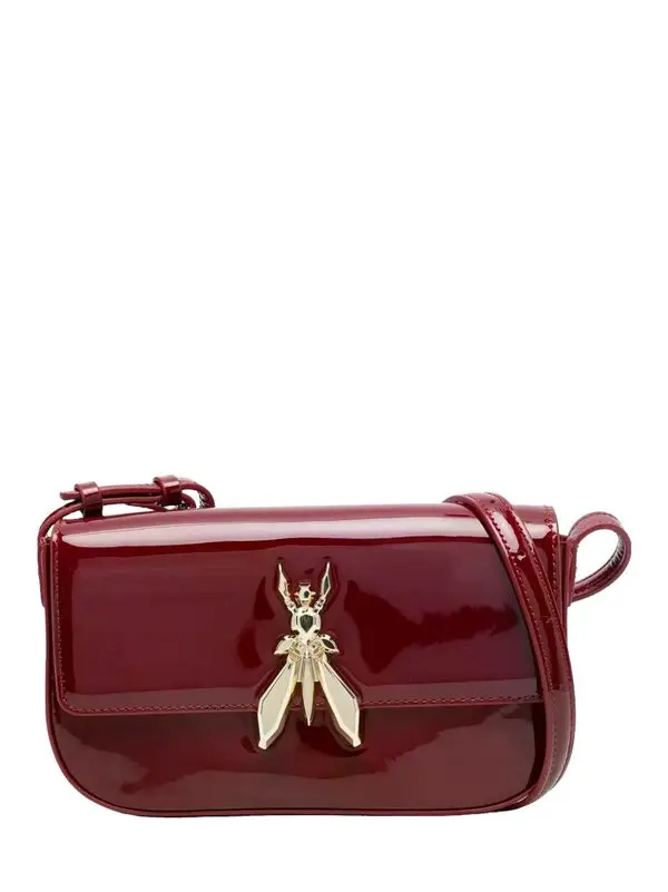 Patrizia Pepe Patent Leather Shoulder Bag - Red