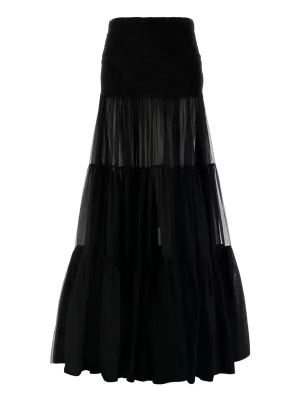 Saint Laurent Crepe Skirt - Black