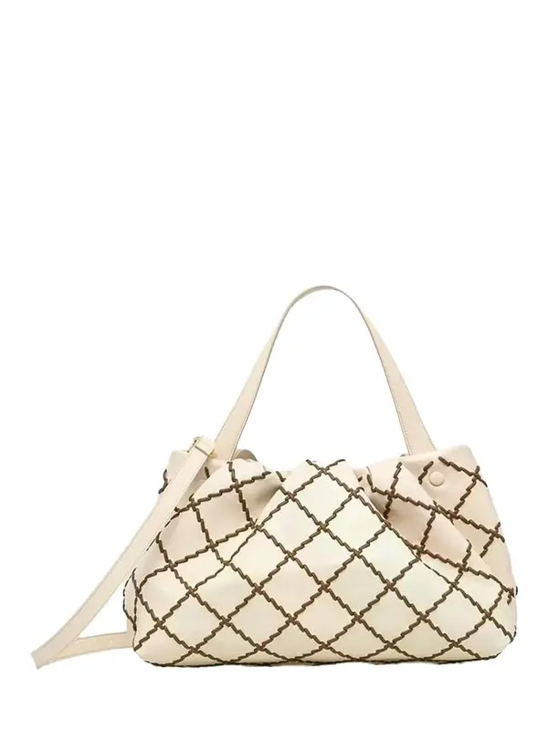 THEMOIRE Athena Diamond-patterned Tote Bag - Neutrals