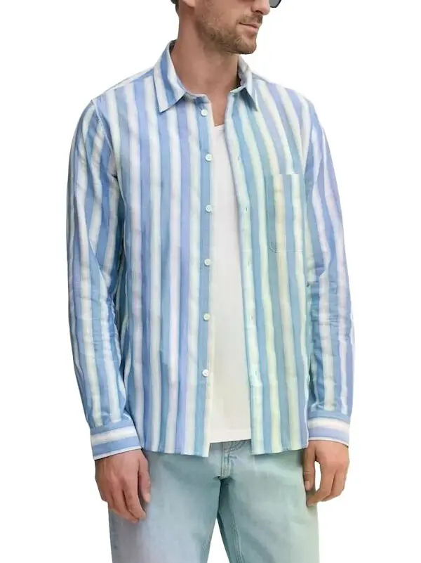 SAMSOE SAMSOE Striped Shirt - Blue