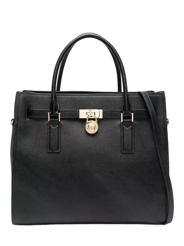 Michael Kors Large Hamilton Tote Bag With Padlock Detail - Black