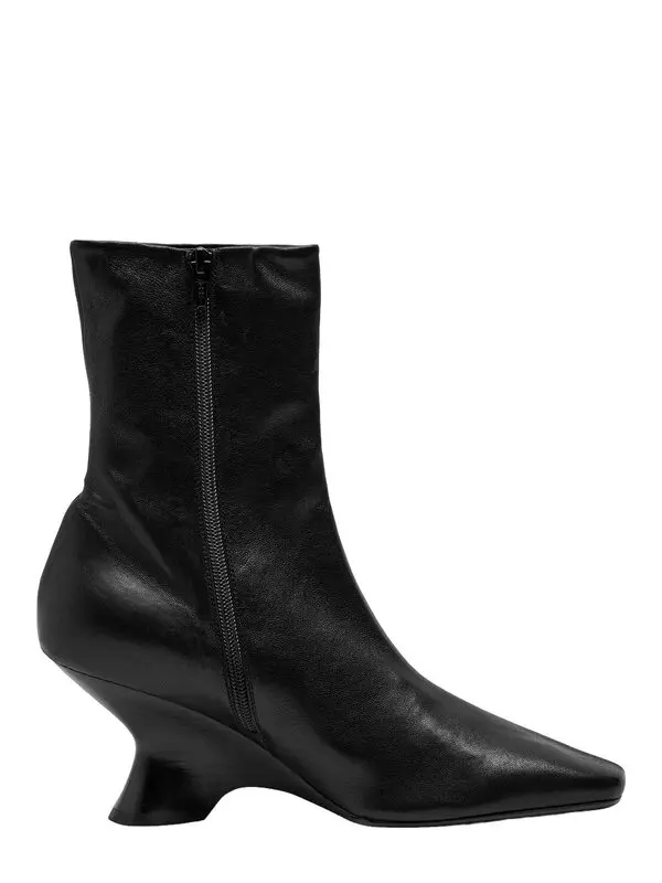 Dries Van Noten 75 Leather Ankle Boots - Black