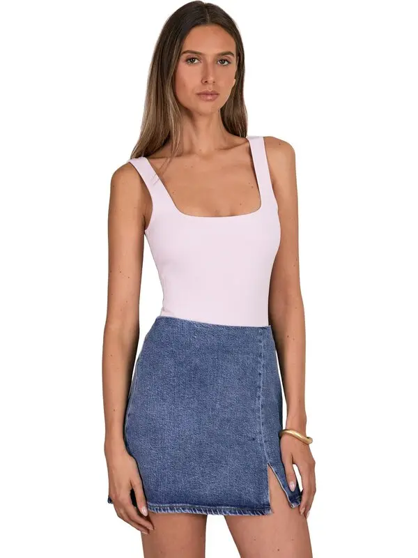 Good American Denim Mini Skirt - Indigo Blue