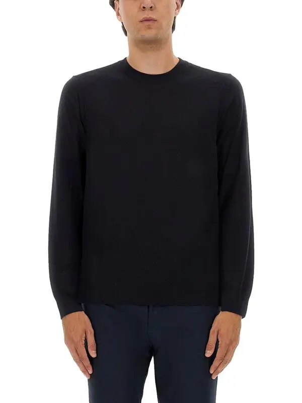 BOSS Regular Fit Wool Sweater - Blue