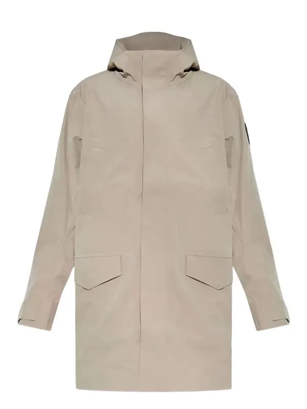 Canada Goose Logo-patch Parka Coat - Grey
