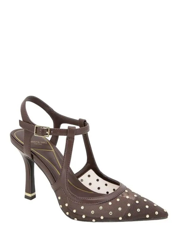 KENNETH COLE Romi Slingback Pumps - Brown Mesh