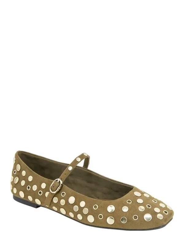 KENNETH COLE Jasper Studded Mary Jane Flat - Loden