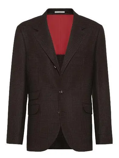 Brunello Cucinelli Prince Of Wales Cavallo Blazer - Brown