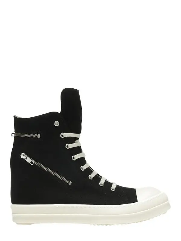 Rick Owens Concordians Cargo High Top Sneakers - Black/milk