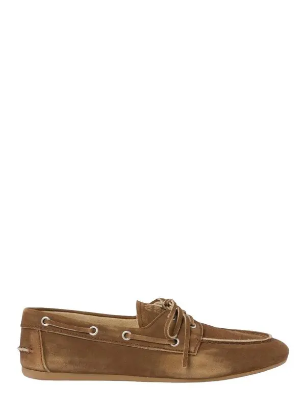 Miu Miu Unlined Suede Loafers - Cinnamon