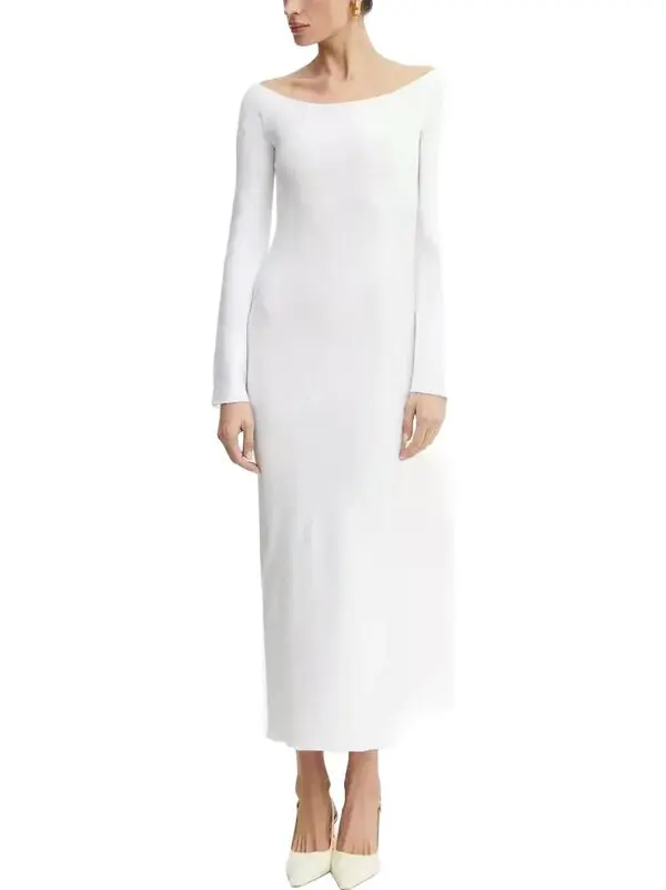 Liviana Conti Boat-neck Midi Dress - White