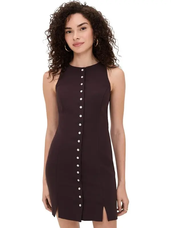 Amanda Uprichard Oliviera Mini Dress - Cocoa