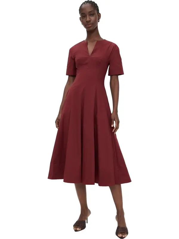 Staud Frances Midi Dress - Sangria