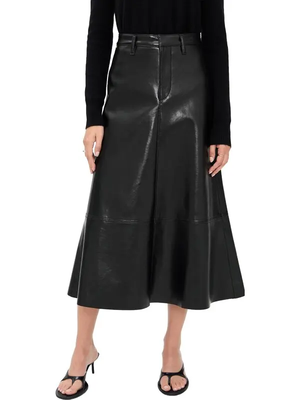 Citizens Of Humanity Cassia Leather A-line Skirt - Black