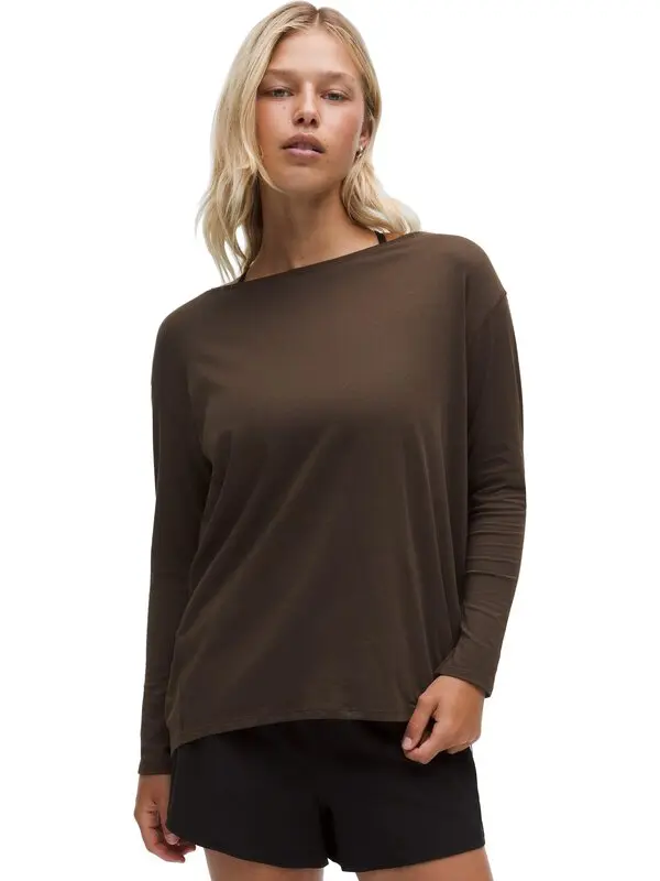 Lululemon Back In Action Long-sleeve Shirt - Walnut Crunch
