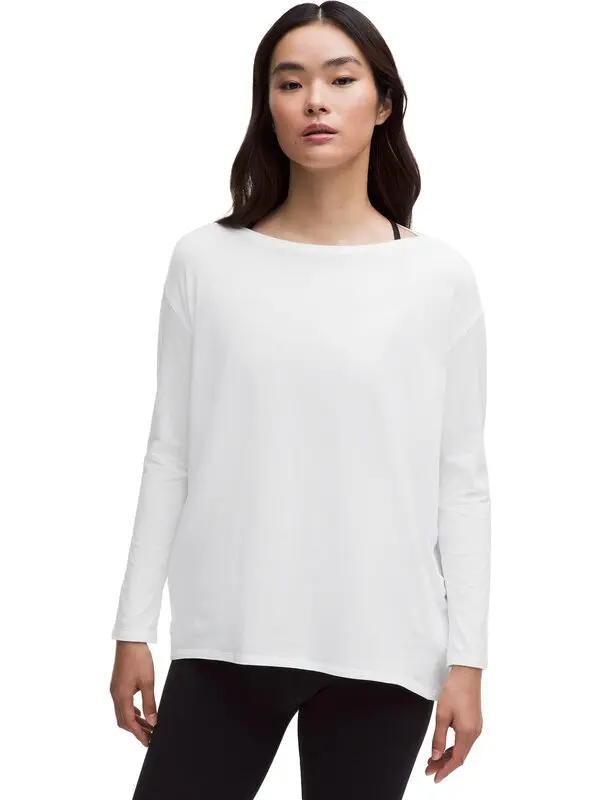Lululemon Back In Action Long-sleeve Shirt - White