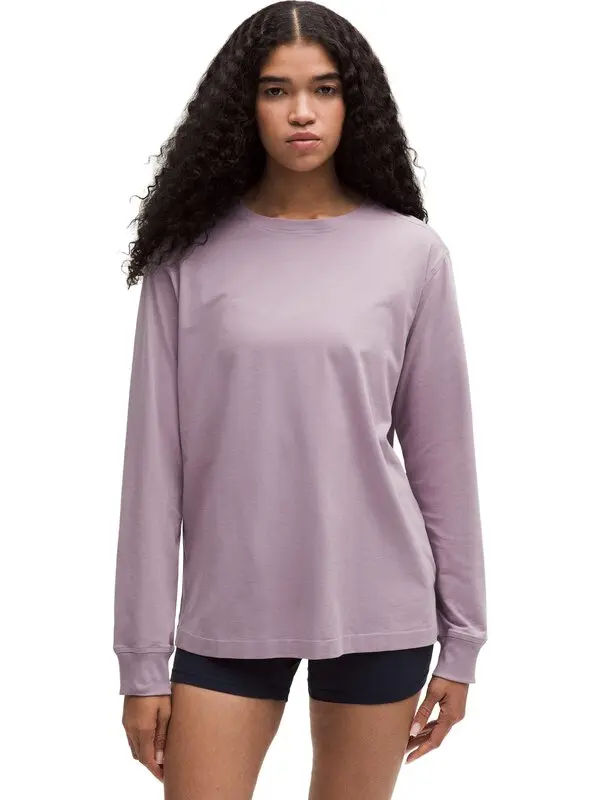 Lululemon Organic Cotton Long-sleeve Shirt - Lotus Lavender