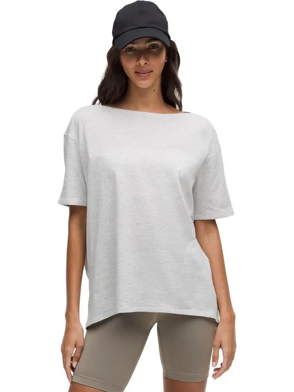 Lululemon Organic Cotton T-shirt - Heathered Core Ultra Light Grey