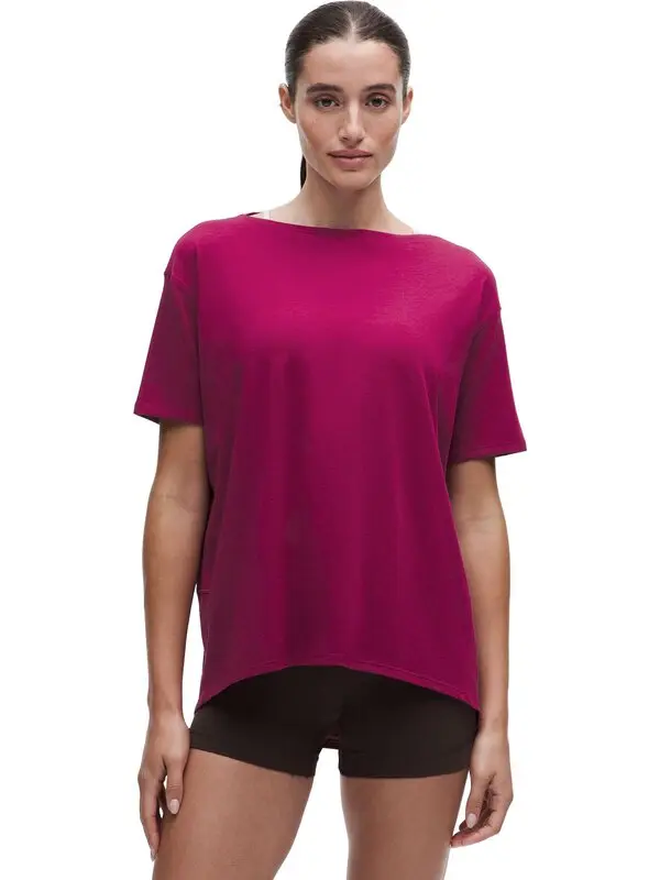 Lululemon Organic Cotton T-shirt - Raspberry Rave