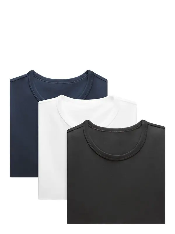 Lululemon Organic Cotton Classic-fit T-shirt - Black/club Blue/white