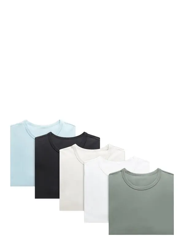 Lululemon Organic Cotton Classic-fit T-shirt - Black/white/light Ivory/foam Cloud/willow Leaf