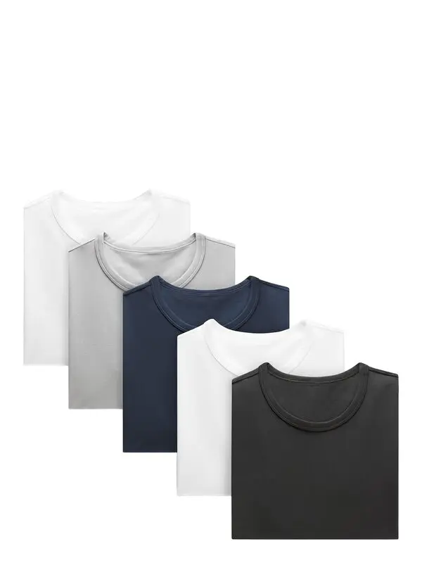 Lululemon Organic Cotton Classic-fit T-shirt - Black/white/white/club Blue/silver Drop