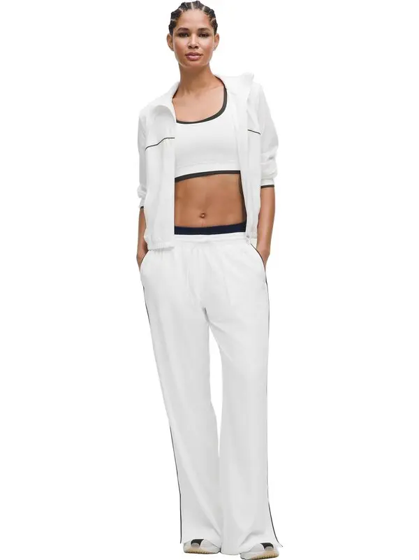 Lululemon Court Rival Wide-leg Track Pant - White/club Blue