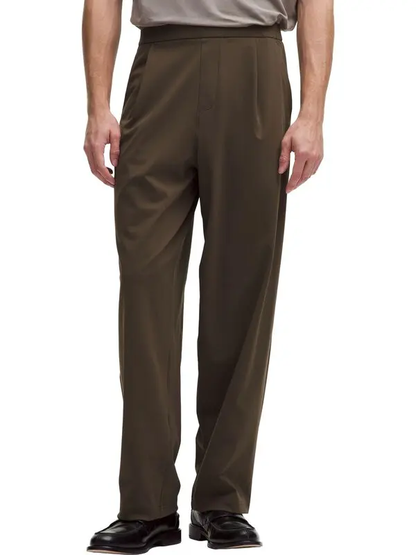 Lululemon Daydrift Relaxed-fit Pleated Trousers - Olive Brown