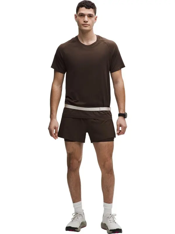Lululemon Mile Maker Ripstop Lined Short 4 - Walnut Crunch