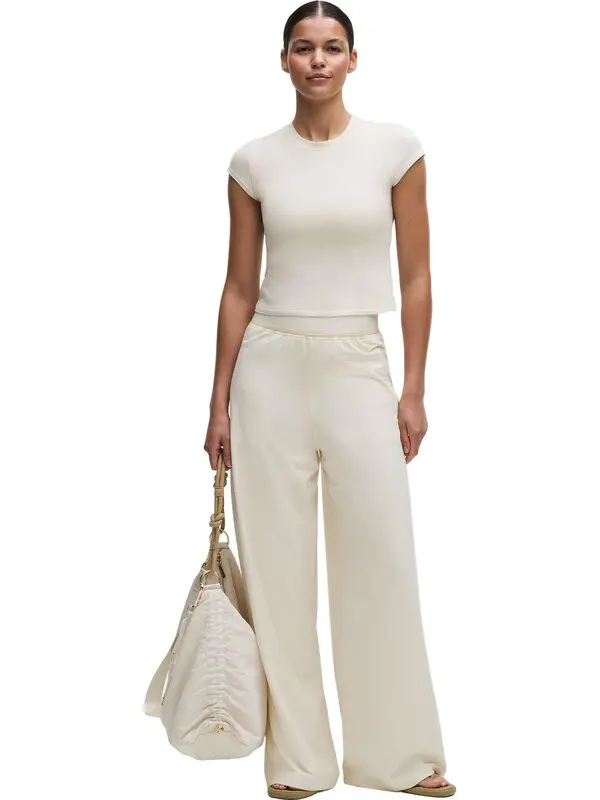 Lululemon High-rise Wide-leg Pants - Light Ivory/trench