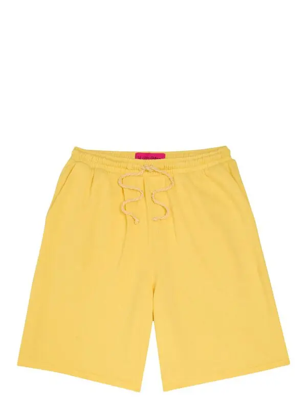 THE ELDER STATESMAN Cotton And Cashmere-blend Shorts - Yellow