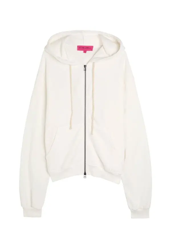 THE ELDER STATESMAN Daily Hooded Cotton And Cashmere-blend Sweatshirt - Off White