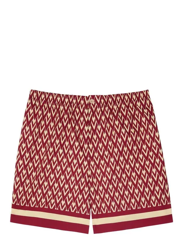 Valentino Garavani Printed Cotton-poplin Shorts - Multicoloured 1