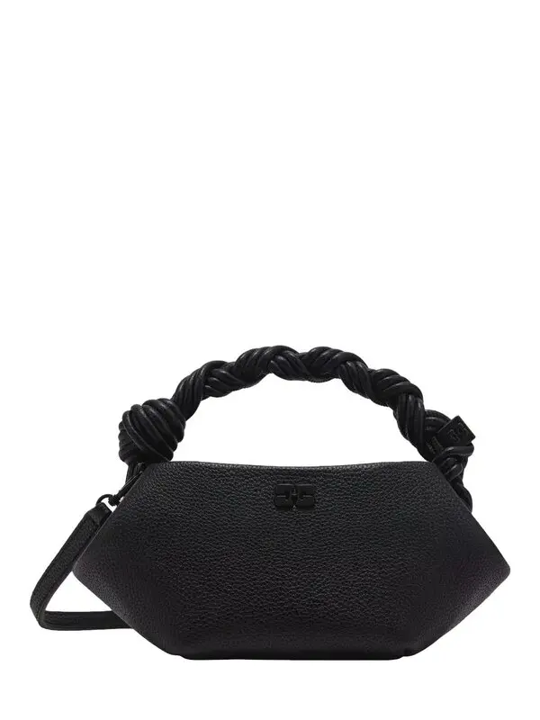 GANNI Mini Twisted-handle Tote Bag - 099 Black