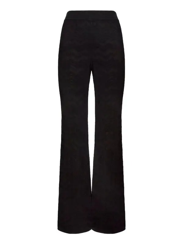 Missoni Chevron-pattern Knit Trousers - Black