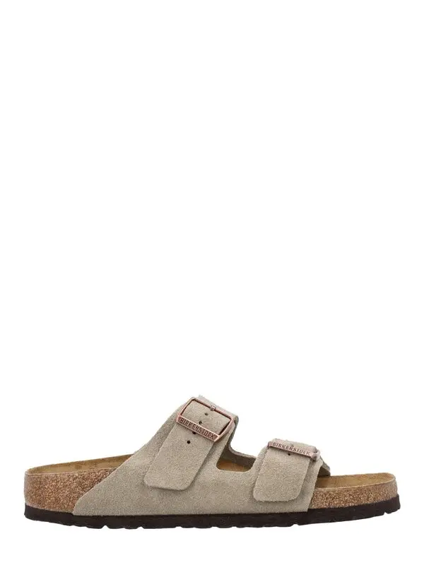 BIRKENSTOCK Arizona Suede Sandals - Beige