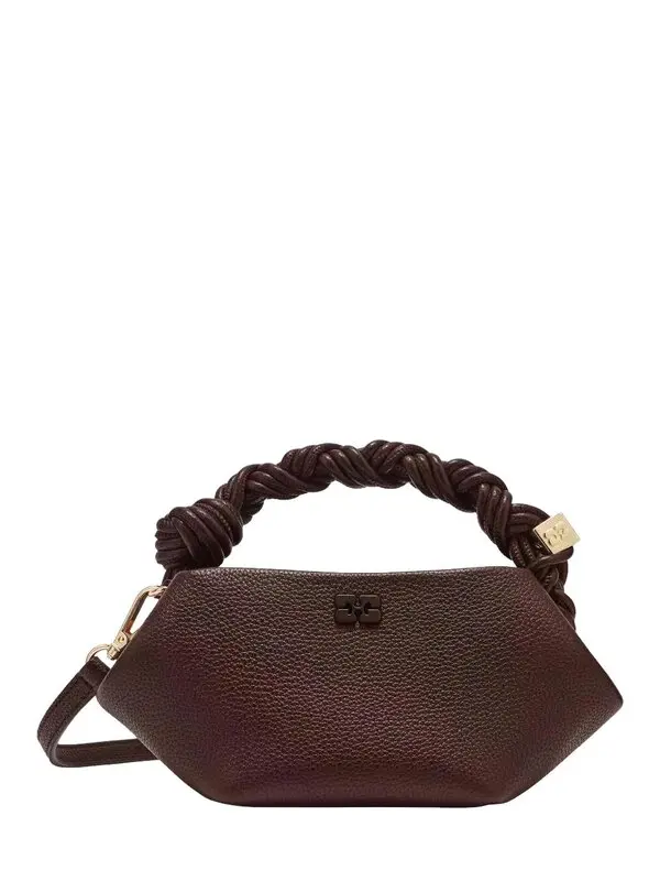 GANNI Mini Twisted-handle Tote Bag - Brown