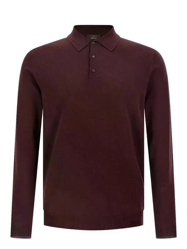 ZANONE Long-sleeves Polo-neck Sweater - Red