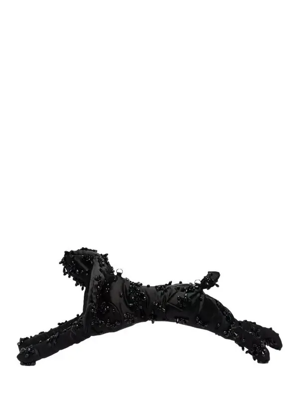 Simone Rocha Hare Beaded Satin Crossbody Bag - Black