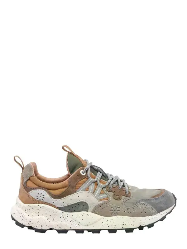 FLOWER MOUNTAIN Yamano 3 Leather Suede Sneakers - Grey