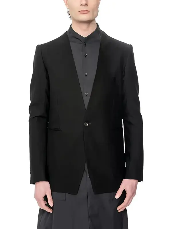 DEVOA Single-breasted Wool-mohair Dinner Jacket - Black