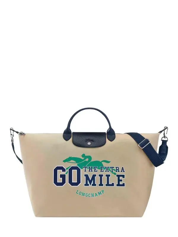 Longchamp Logo-print Tote Bag - Neutrals