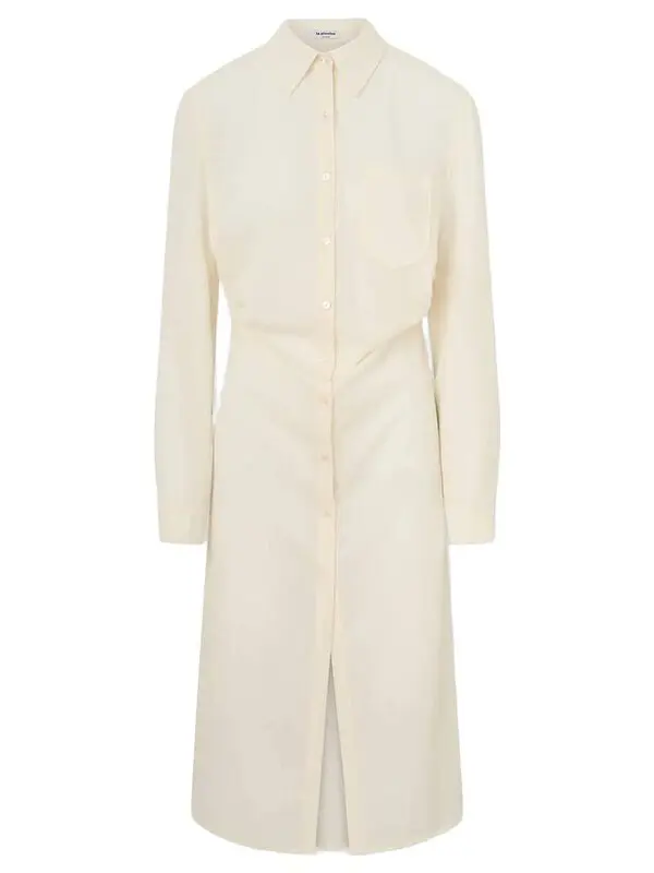 LA PISCINE Shirt Dress - White