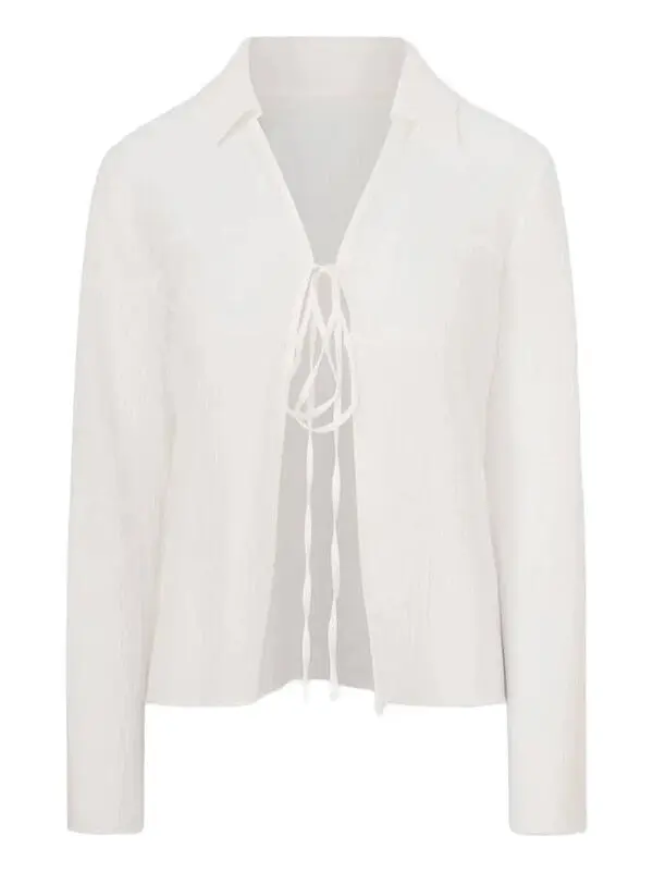 LA PISCINE Shirt With Tie Detail - White