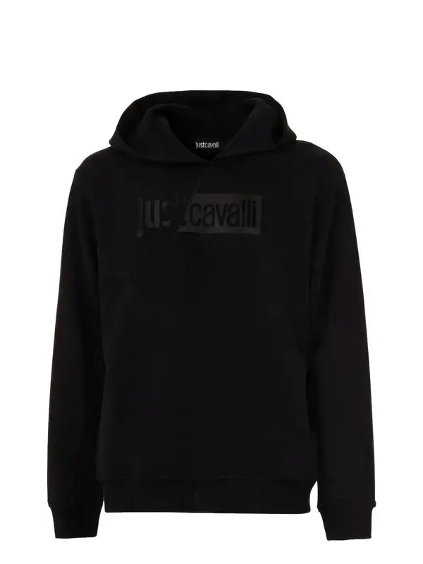 Just Cavalli Logo-plaque Hoodie - Black