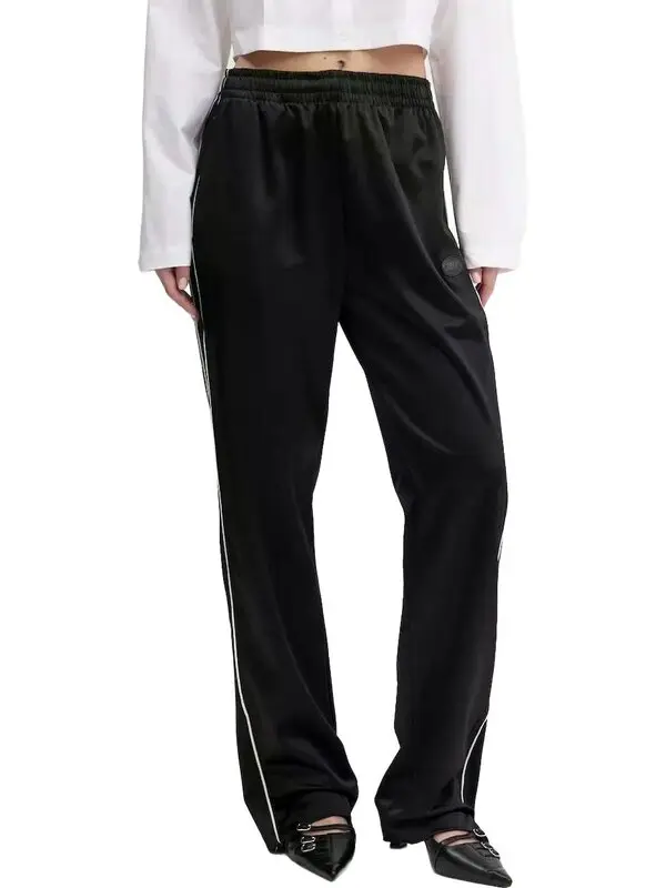Hugo Side-stripe Satin Trousers - Black